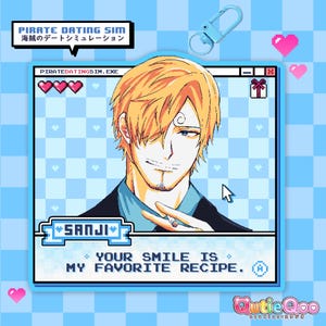 Pixel Art Pirate Dating Sim Acrylic Keychains Charms - Etsy