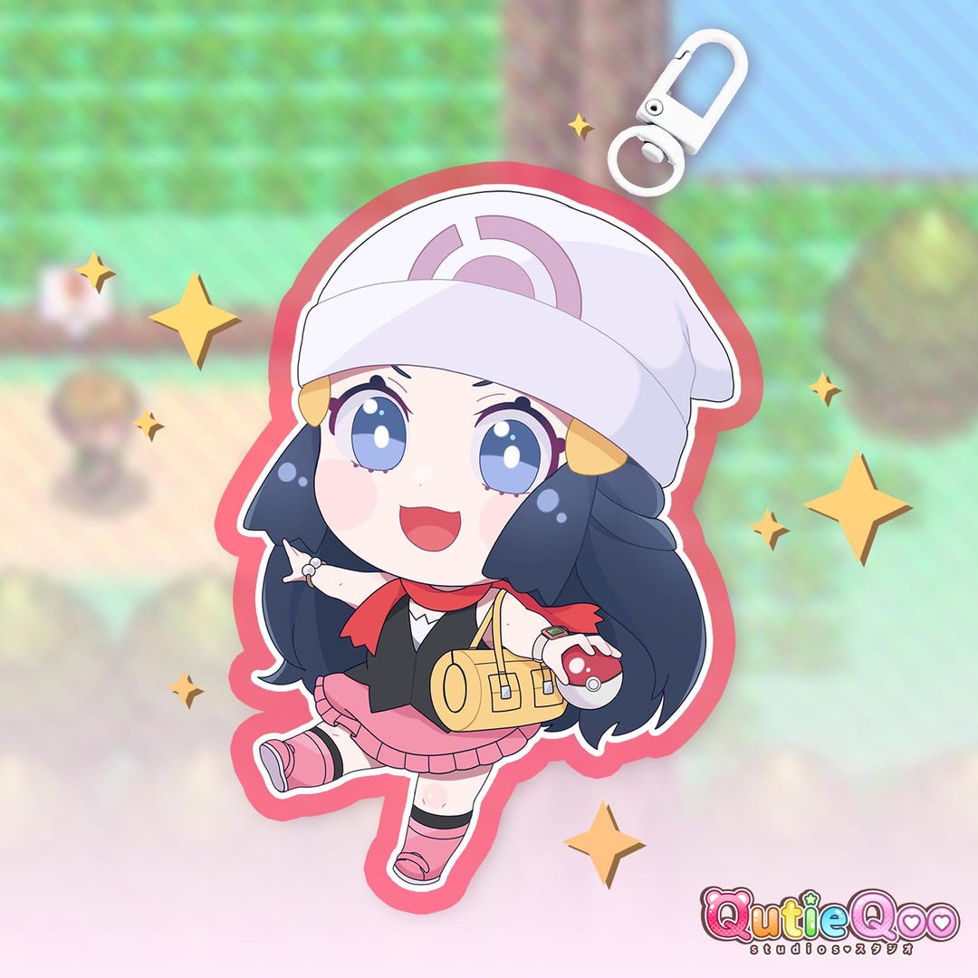 Pocket Monster Chibi Heroines Anime Acrylic Keychain - Etsy
