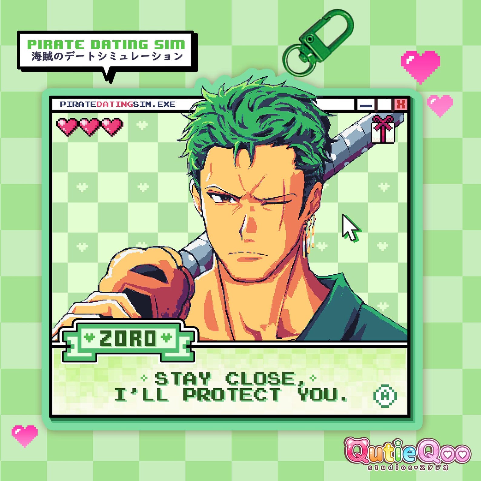 Pixel Art Pirate Dating Sim Acrylic Keychains Charms - Etsy