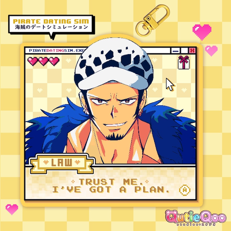 Pixel Art Pirate Dating Sim Acrylic Keychains Charms - Etsy