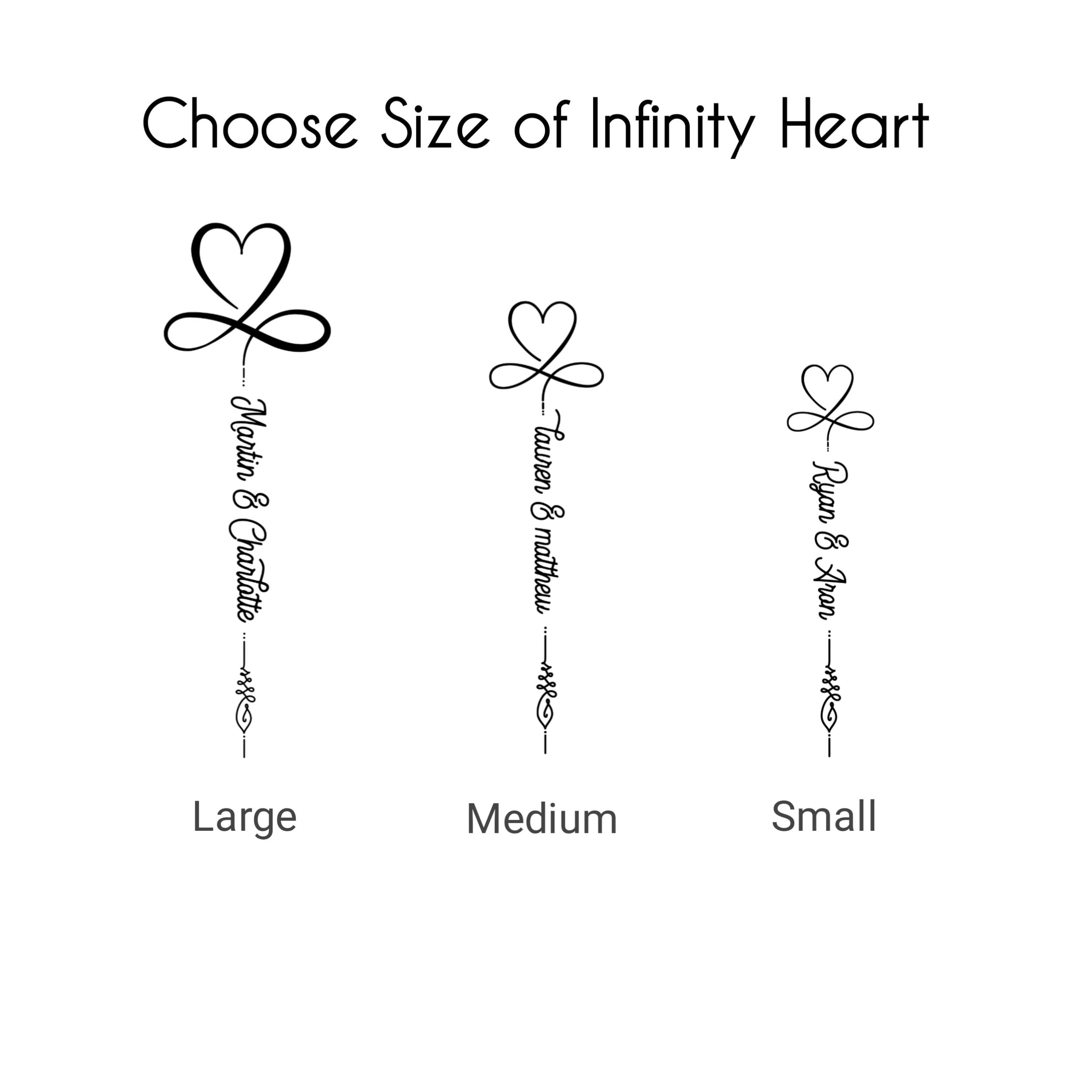 Digital Two Names Tattoo Designs, Infinity Heart Flower Tattoo ...