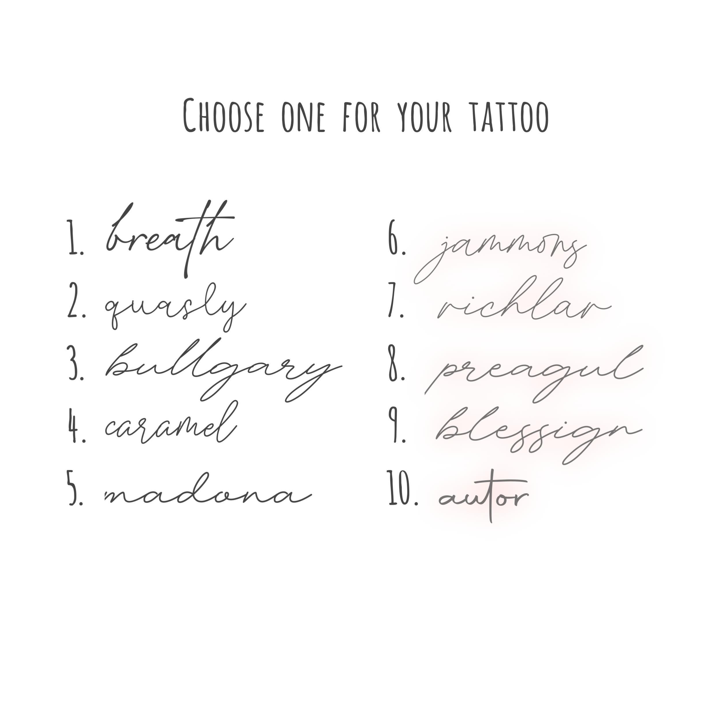Custom Handwritten Tattoo Design, Handwritten Tattoo, Cursive Tattoo ...