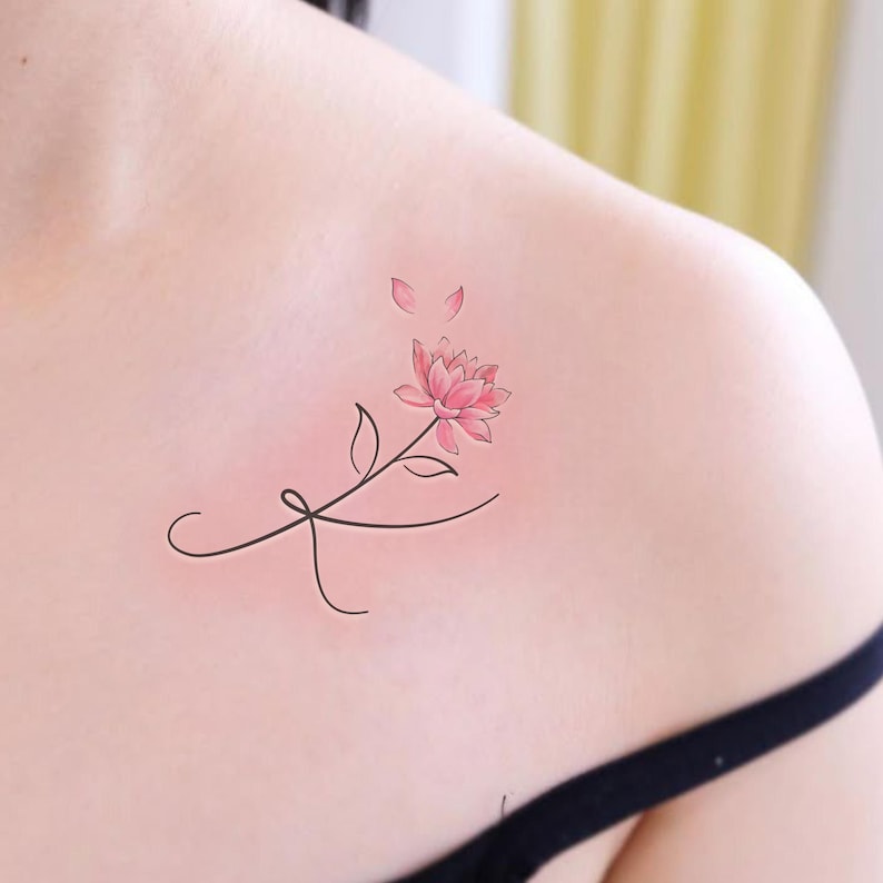 Custom Initial Tattoo Designs With Flower, Floral Initial Tattoo ...