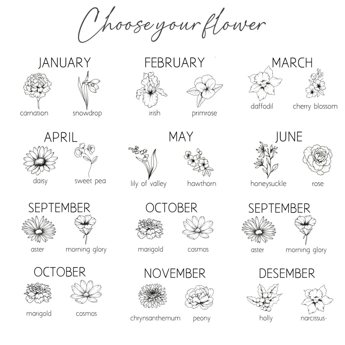 Custom Initial Tattoo Designs With Flower, Floral Initial Tattoo ...