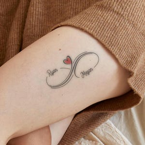 Custom Two Names Tattoo Designs, Couple Tattoo, Wedding Temporary ...