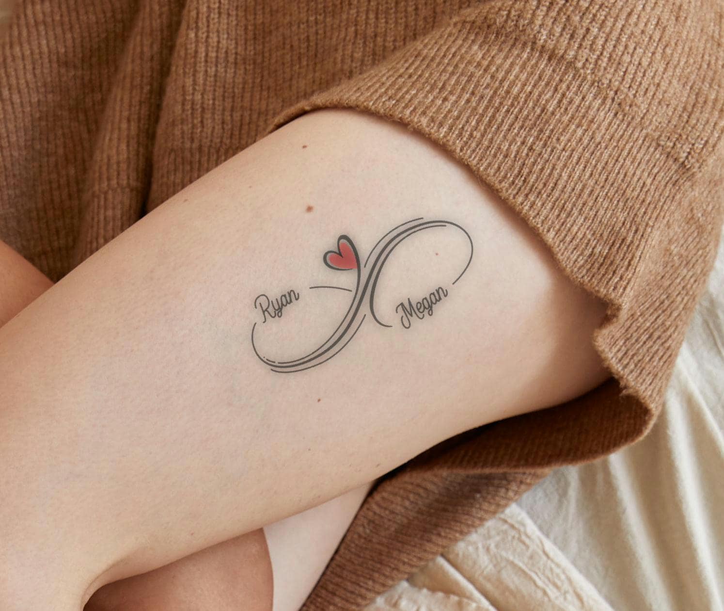 Custom Two Names Tattoo Designs, Couple Tattoo, Wedding Temporary ...