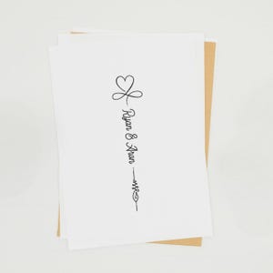 Digital Two Names Tattoo Designs, Infinity Heart Flower Tattoo ...