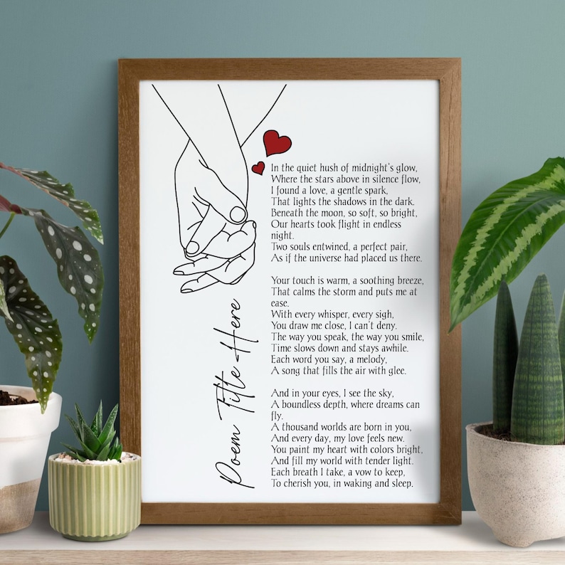 Custom Poem Print, Custom Quote Print, Memorial Poem, Personalized Poem ...