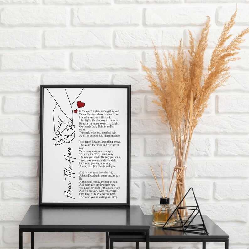 Custom Poem Print, Custom Quote Print, Memorial Poem, Personalized Poem ...