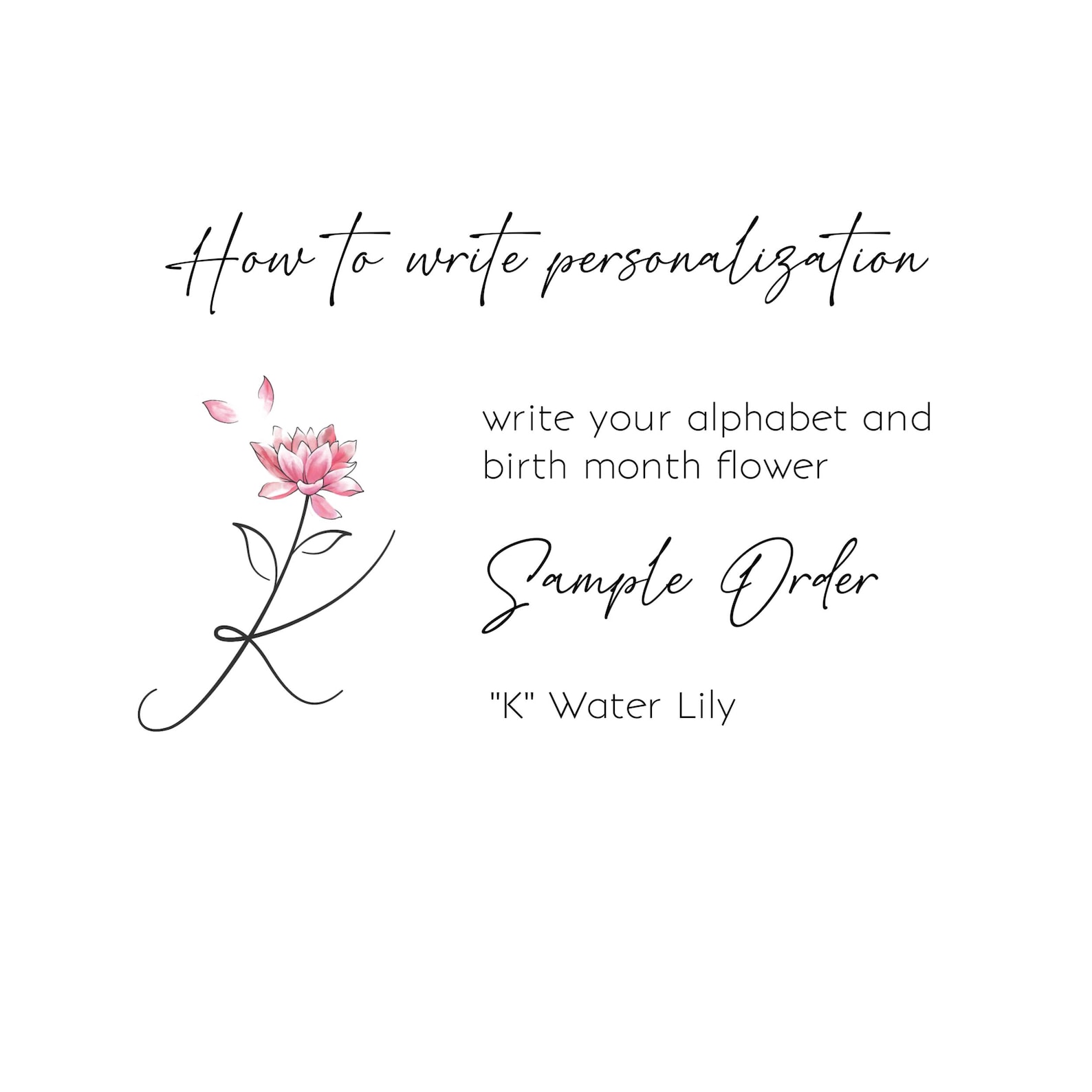 Custom Initial Tattoo Designs With Flower, Floral Initial Tattoo ...