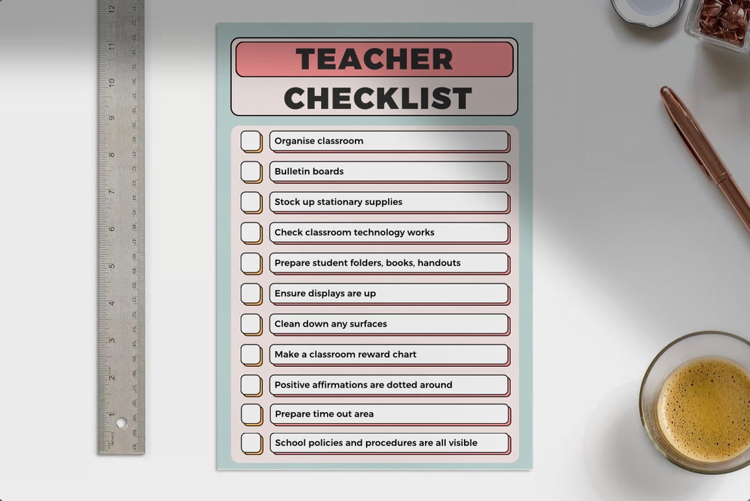 3 Page New Teacher Checklist Easy to Follow Great for Teacher ...