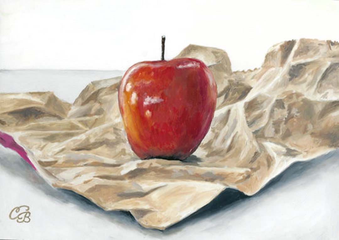 Red Delicious - Original Oil Painting, Hand-painted, Handmade Custom ...