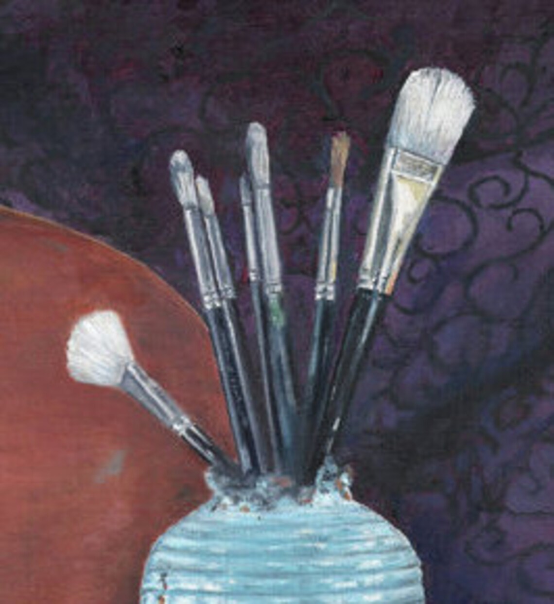 Artsy Still Life. Art Studio Scene, PRINT of Original Oil Painting ...