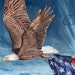 Patriotic Wall Art, Eagle and Flag, American Bald Eagle & Flag, Prints ...