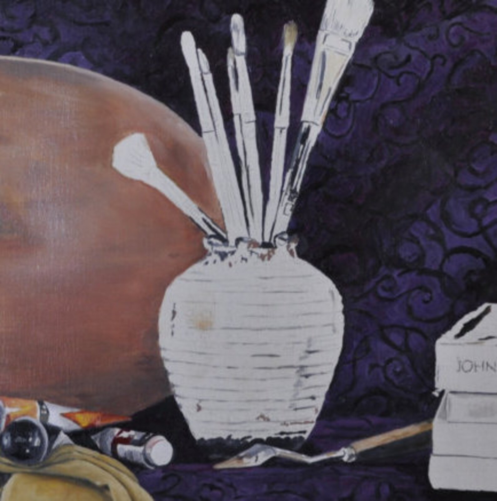 Artsy Still Life. Art Studio Scene, PRINT of Original Oil Painting ...