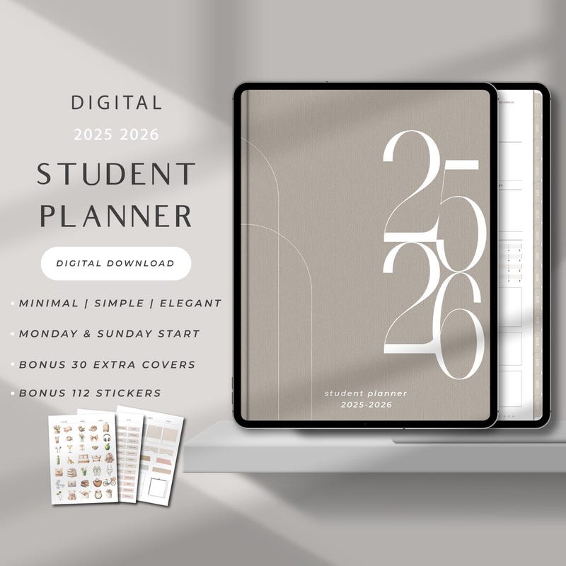 Study Planner 2026 Printable - Etsy UK