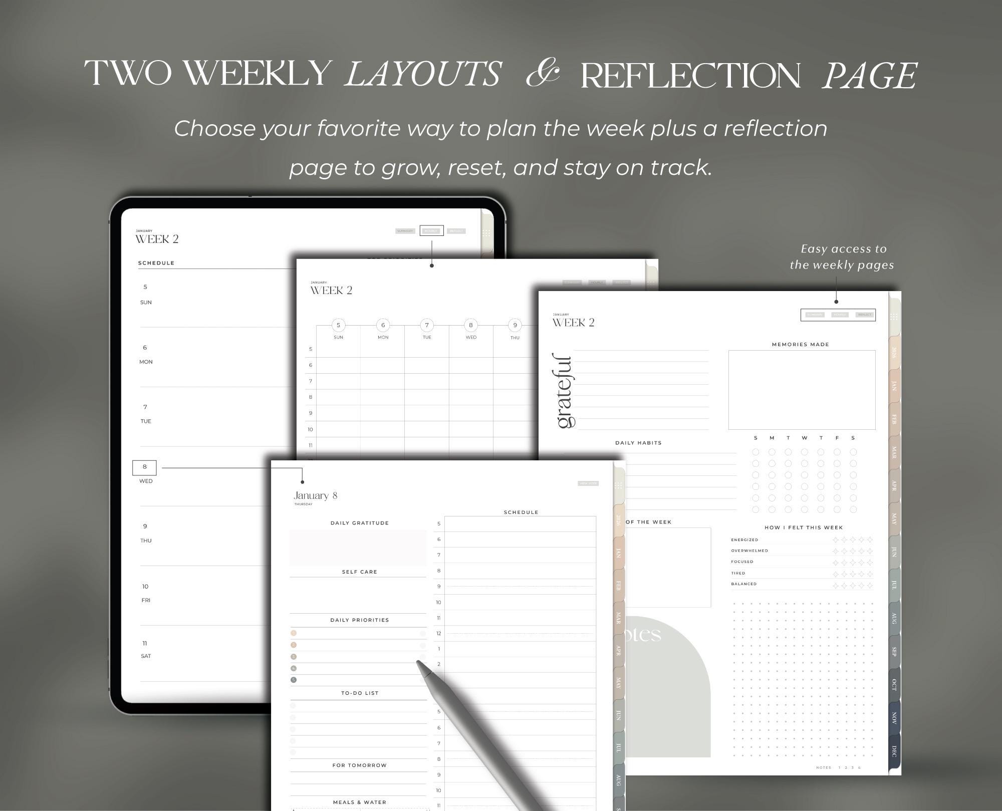 2026 Simple Digital Planner Minimalist Elegant Planner for Goodnotes ...