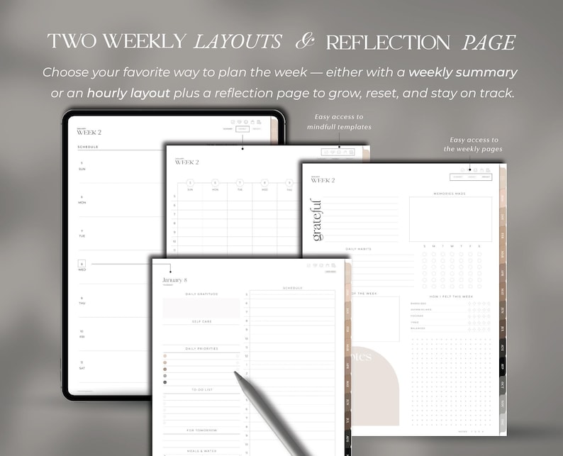2026 Digital Planner for Goodnotes 2026 Minimalist Planner Notability ...