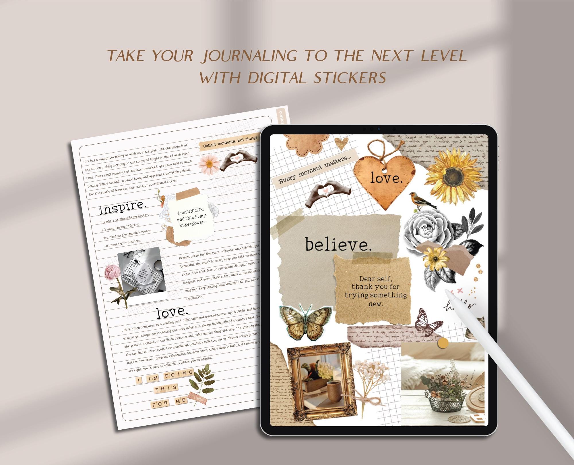 Digital Journal Sticker for Goodnotes Sticker Pack Bundle for Daily ...