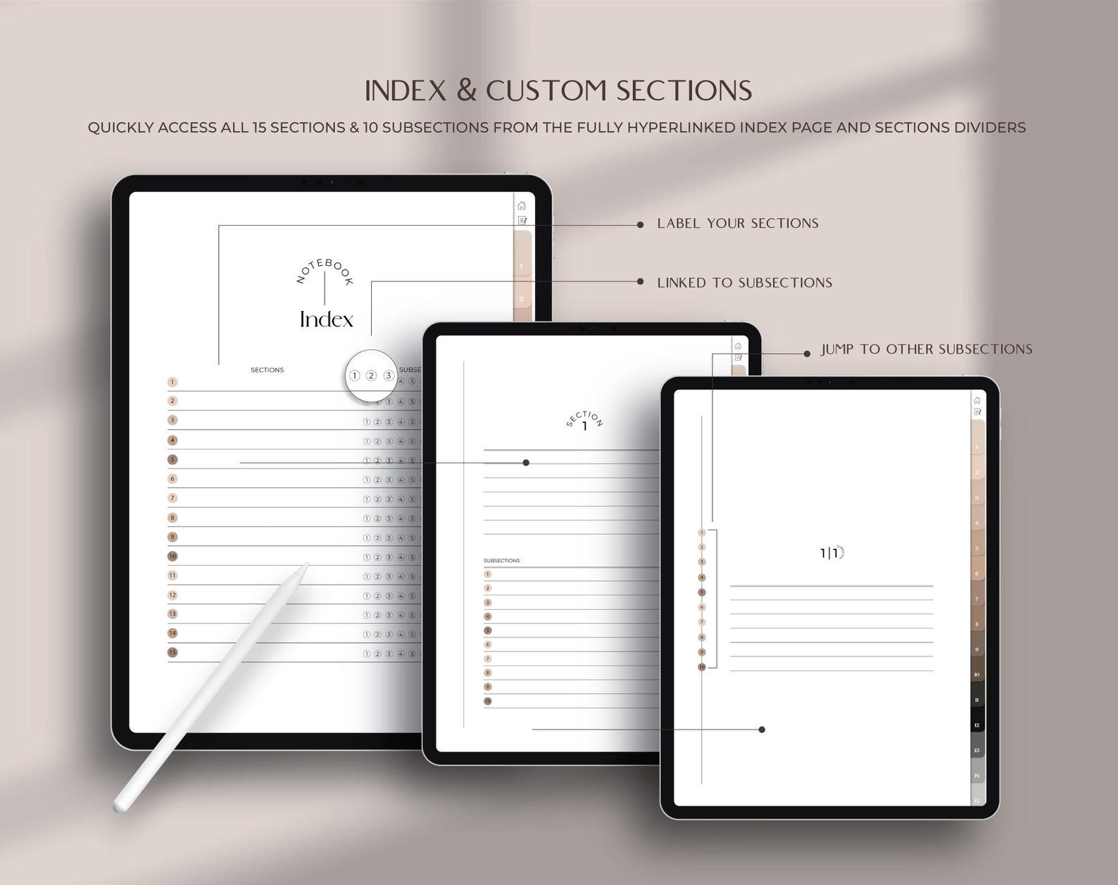 Minimalist Digital Notebook Aesthetic Notebook Planner for Goodnotes ...