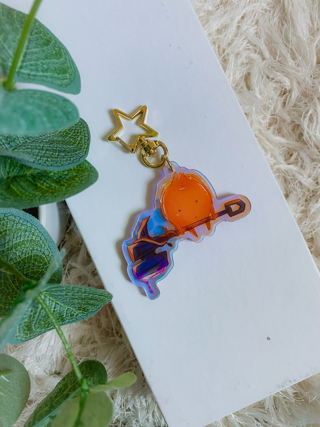 Tuff Keychain From the Agapéd Bearer Acrylic Double-sided Holographic ...