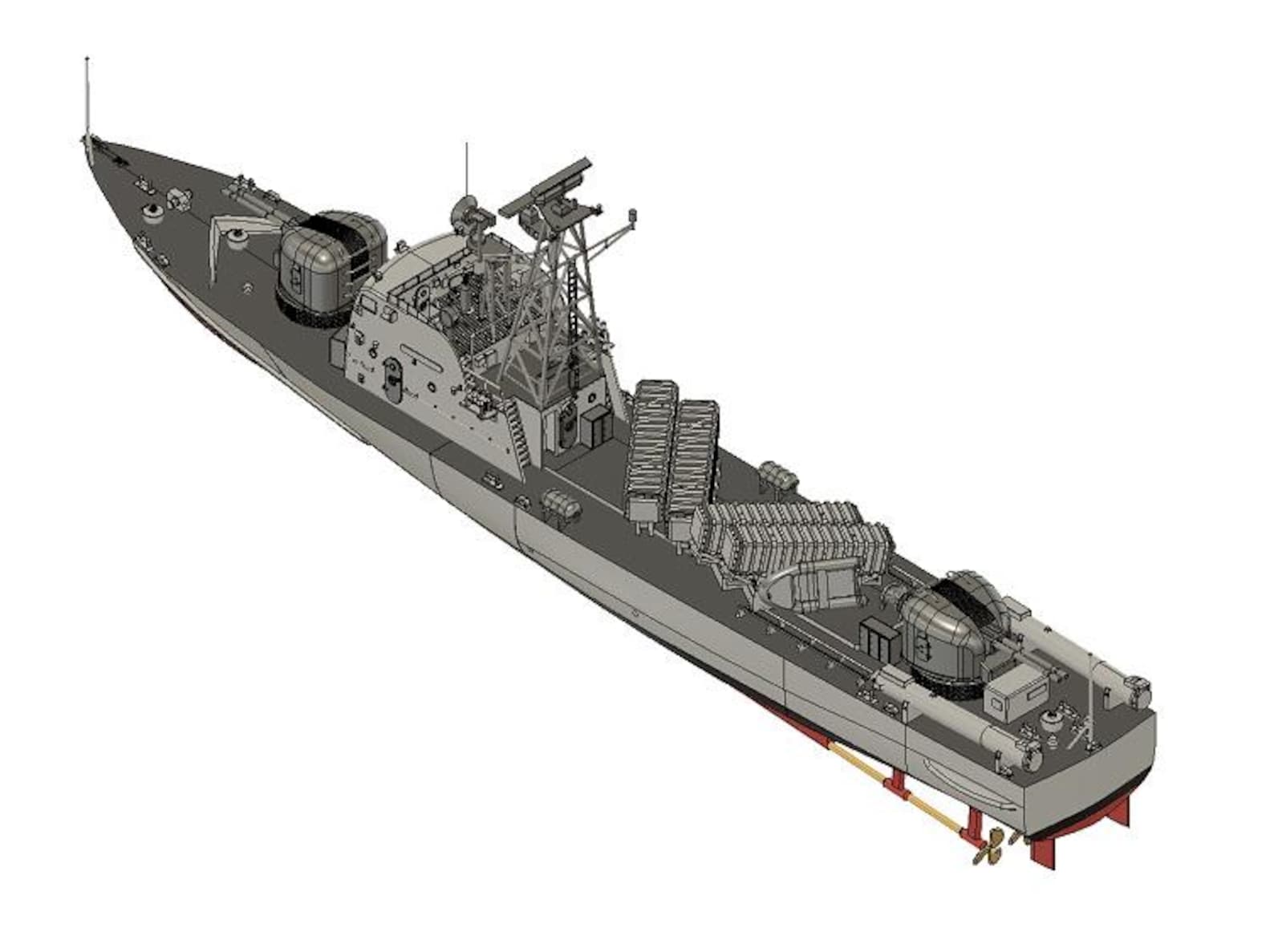 MISSILE LAUNCHER La Combattante II 3D Model Ship Kit - Etsy