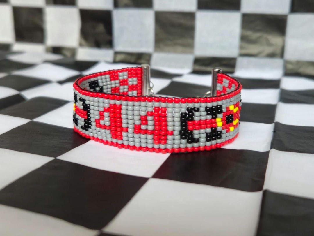 Lewis Hamilton Ferrari Inspired Bracelet | F1 | LH44 | Beaded Bracelet ...