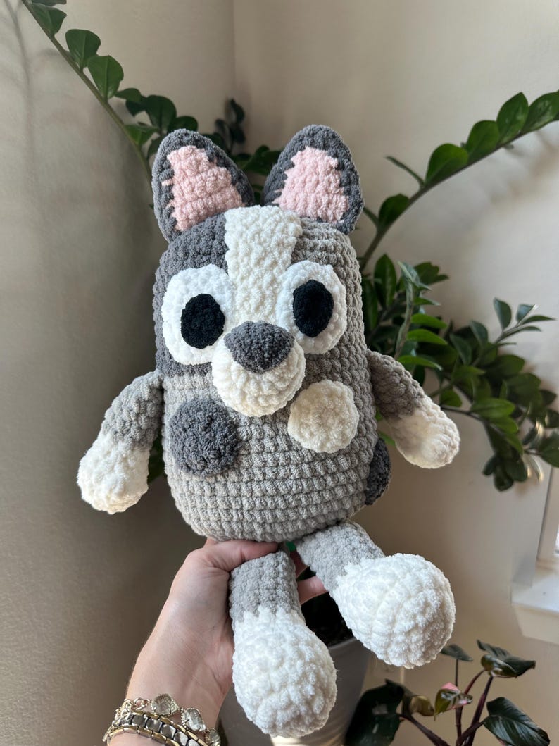 Handmade Crochet Blue or Red Heeler Pup, Heeler Sisters, Heeler Plush ...