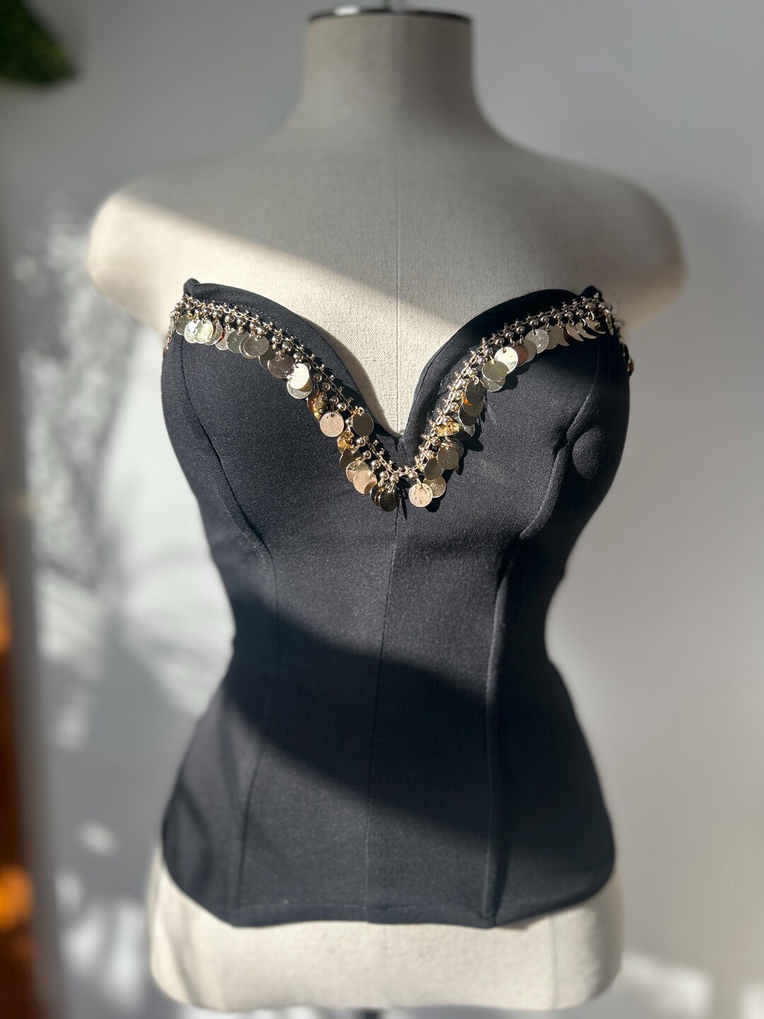 Y2K Embellished Bustier, Corset Top, Belly Dance Bra - Etsy