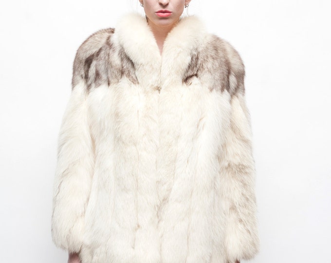 Vintage Lou Fritzel Shadow Fox Fur Coat - Size Medium - Etsy