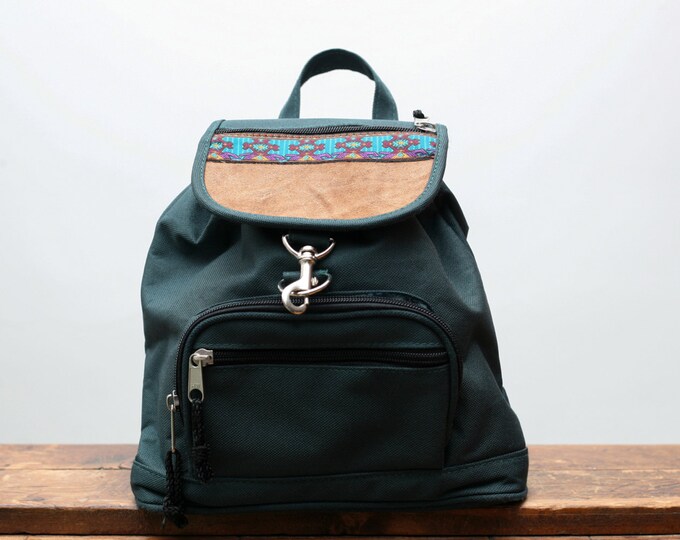 Vintage 90s Grunge Revival Green Mini Backpack - Etsy