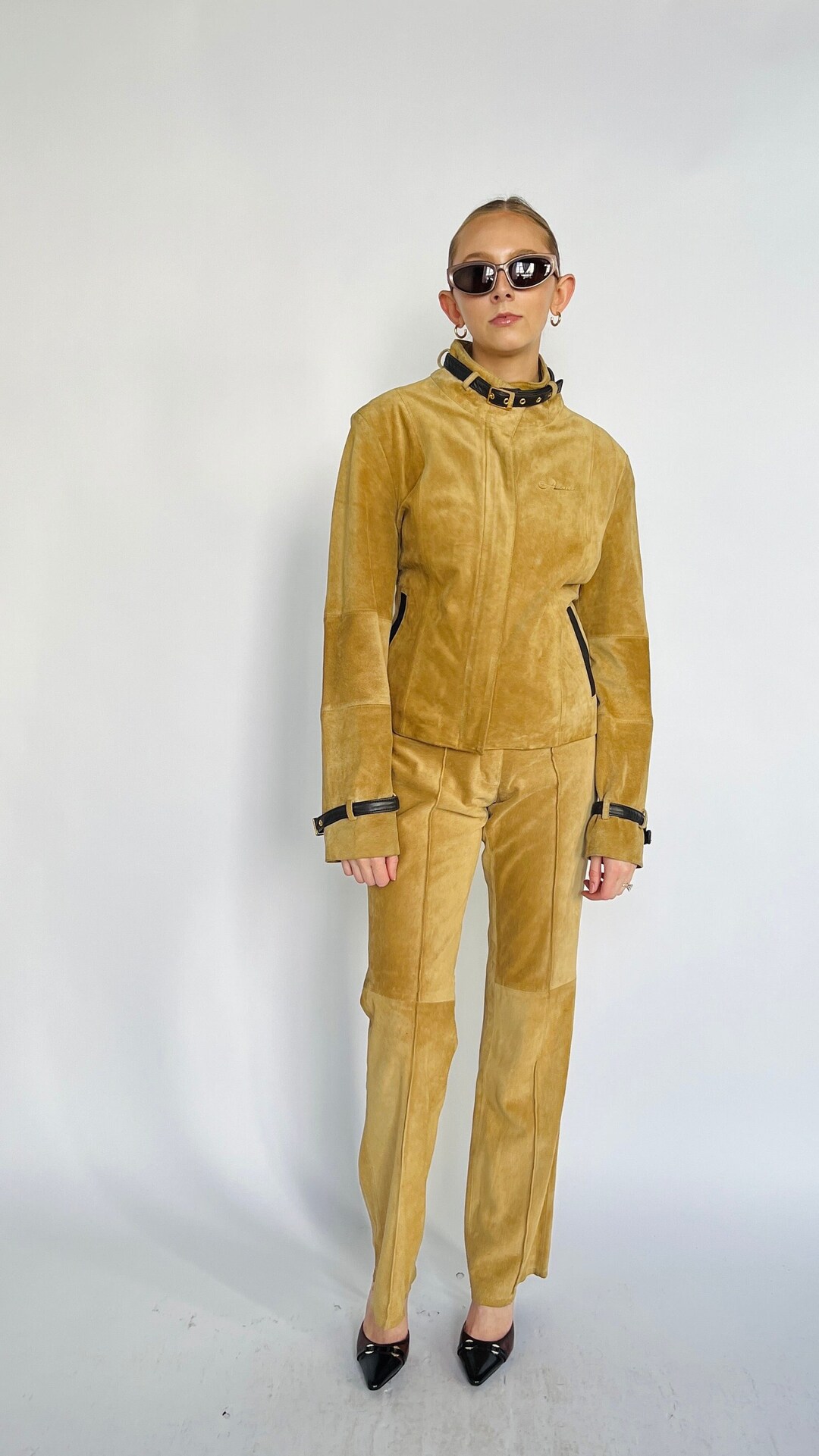 Y2K Full Suede Racing Matching Set Suit Size S - Etsy