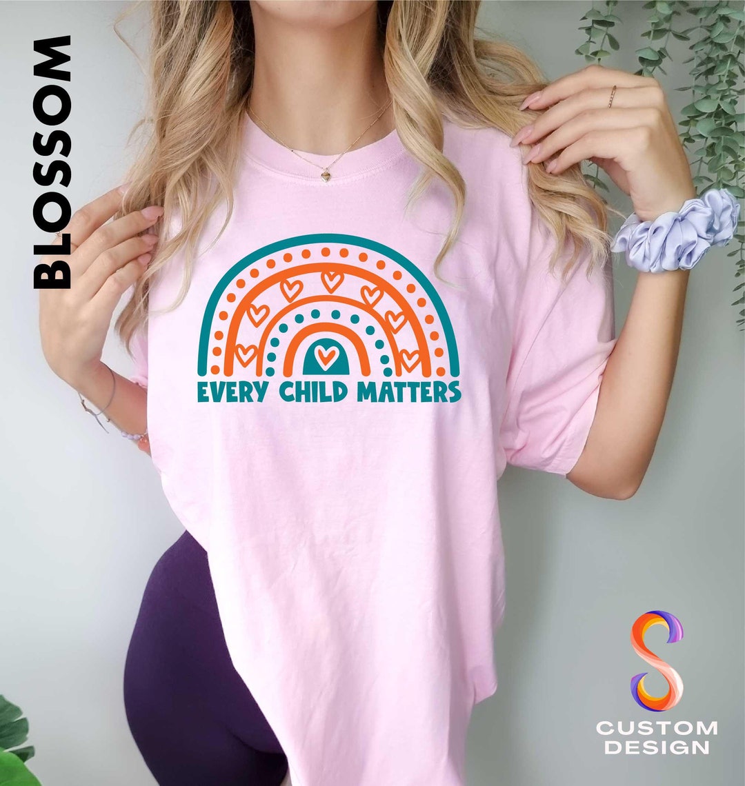 Every Child Matters Shirt, Flowers Orange Tee, Indigenous Residential ...