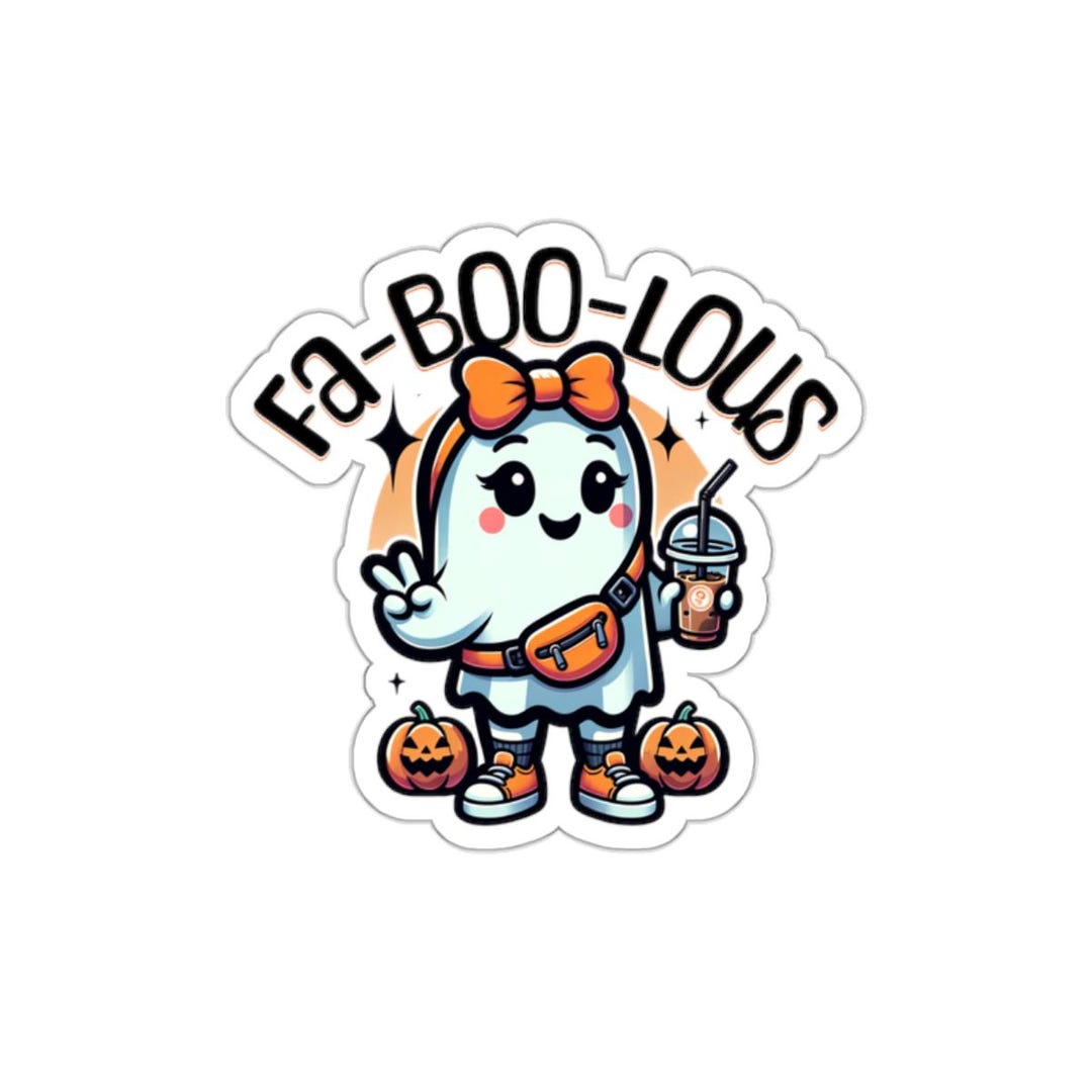 Fa-boo-lous Die-cut Stickers, Halloween Sticker, Laptop Sticker, Water ...