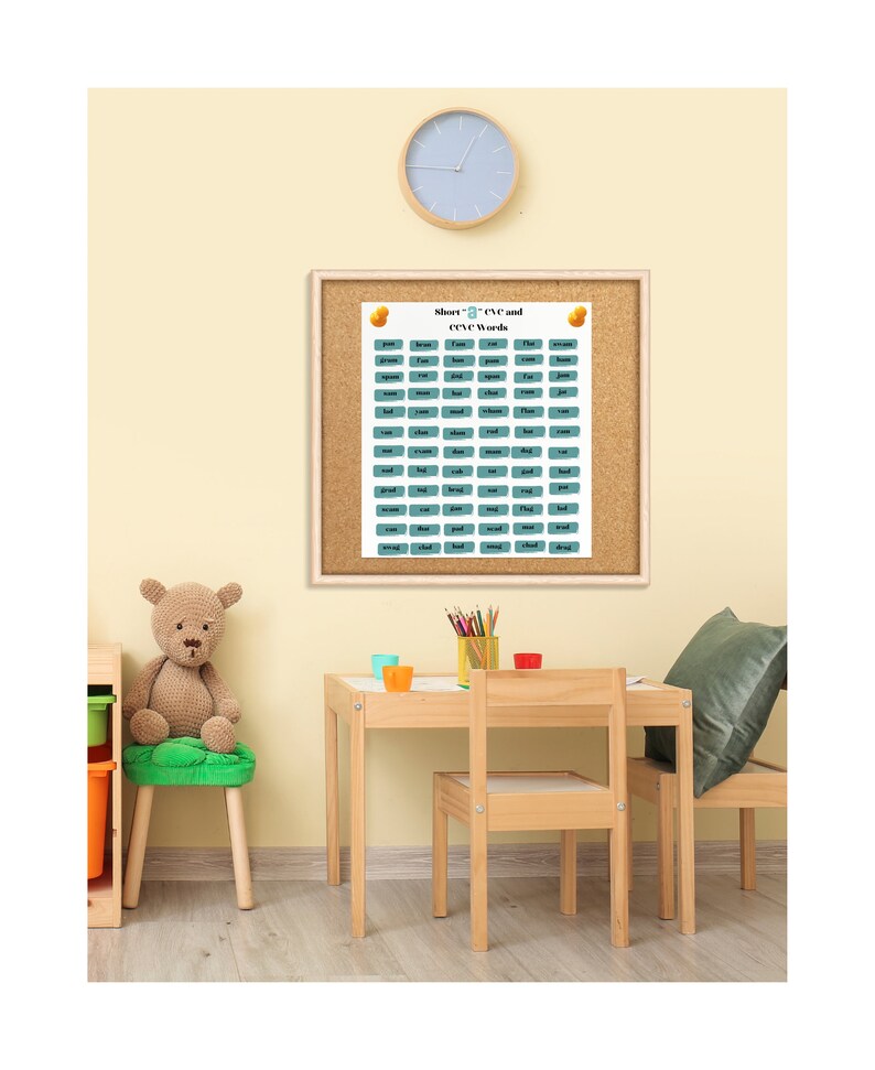 Printable/ Phonics Study Chart/ CVC and CCVC Words/ Reading Practice ...