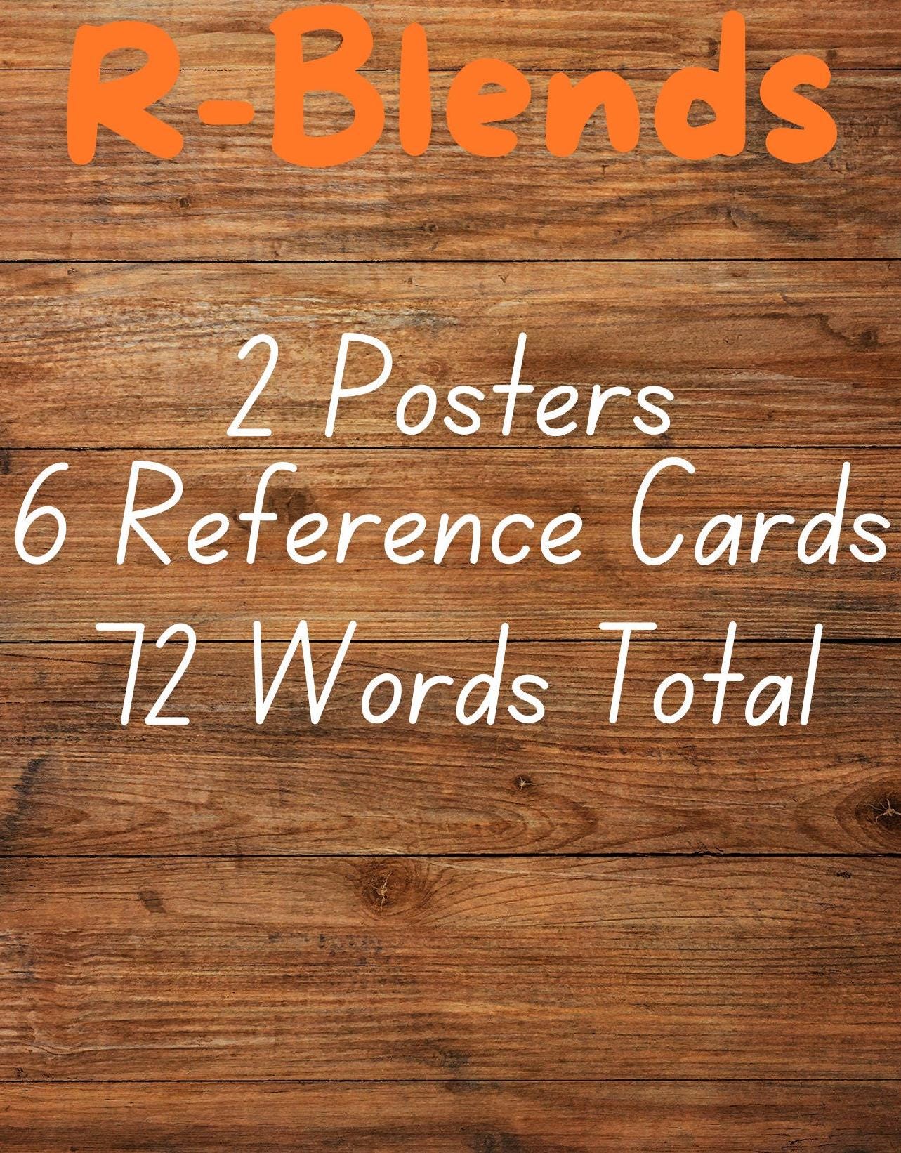 72 R-blends Printable Cards With R Blends Chart Poster, Reading Phonics ...