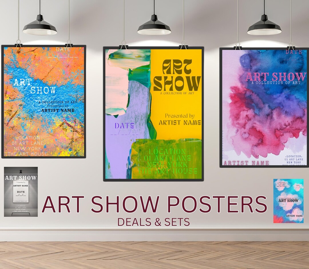 Art Show Posters Bright Colourful Poster, Personalised Wall Decor, Art ...