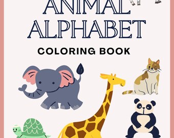 Cute Animal Alphabet Coloring Book Digital Download - Etsy