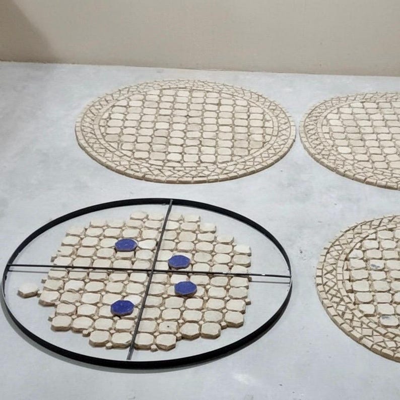 Moroccan Zellige Mosaic Table – Handcrafted Blue & Aqua Patio Decor - Etsy