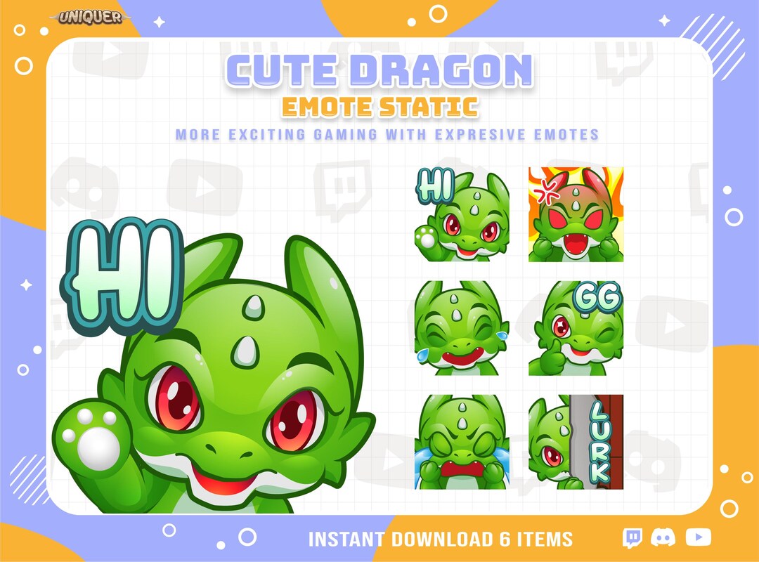 Dragon Emotes Pack, Streaming Graphics (digital Download) - Etsy