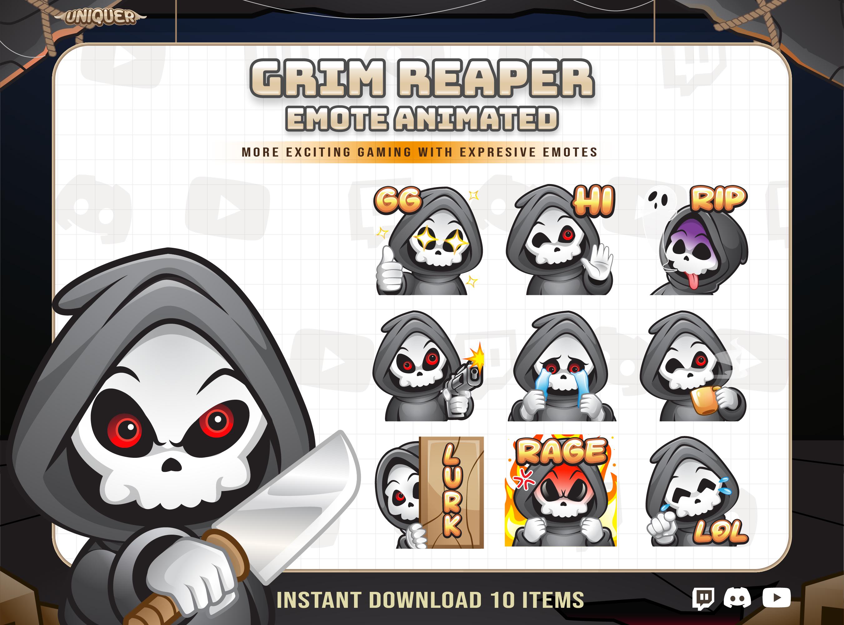 Grim Reaper Emote - Etsy