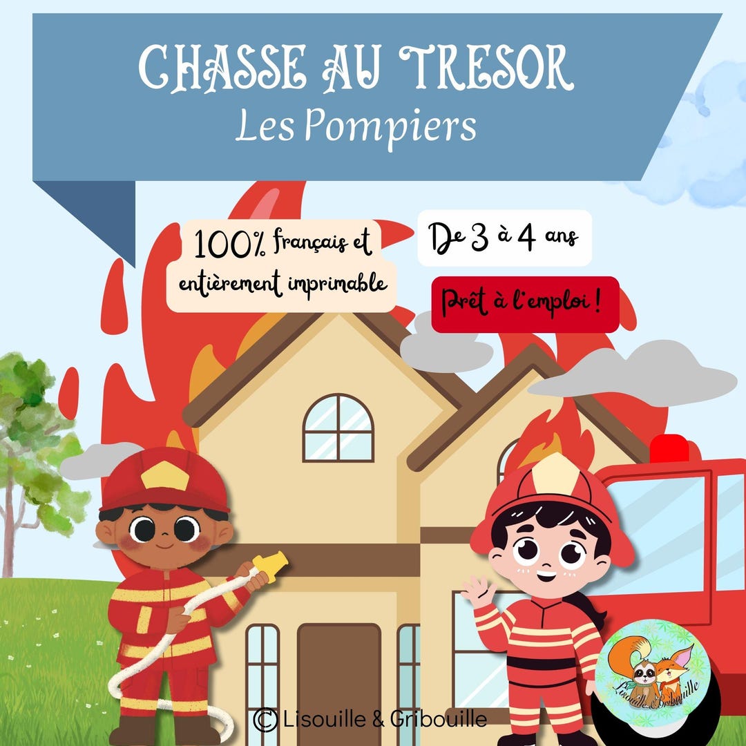 Treasure Hunt - Ready to Go - Ages 3-4 - the Firefighters - Etsy