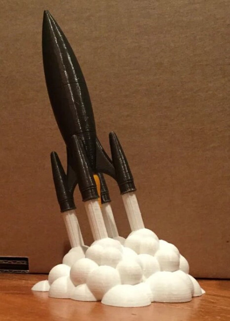 3D Printed Rocket With Fumes - Etsy