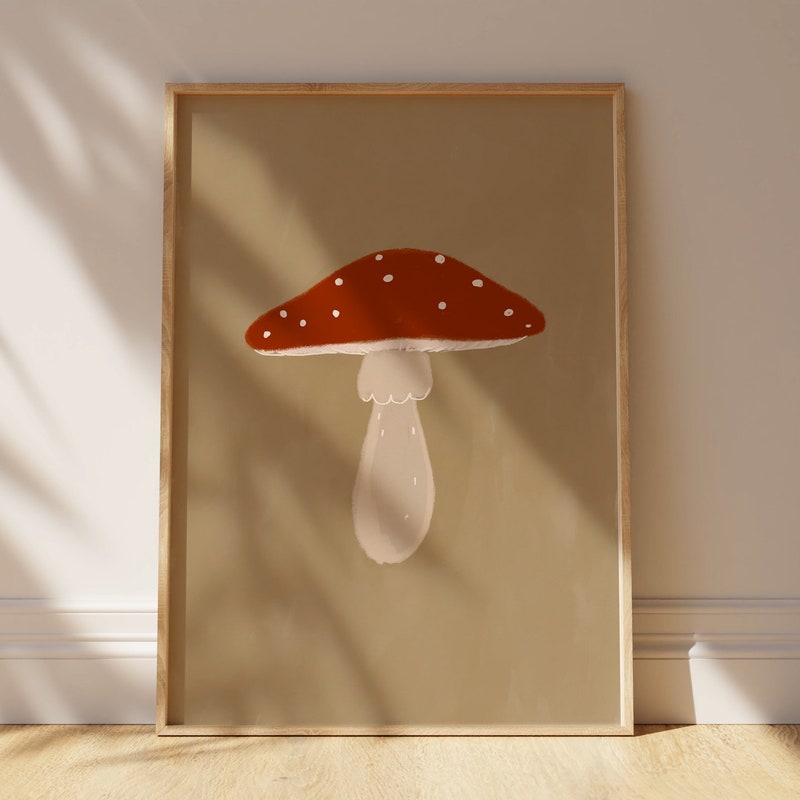Cute Mushroom Art Prints - Etsy