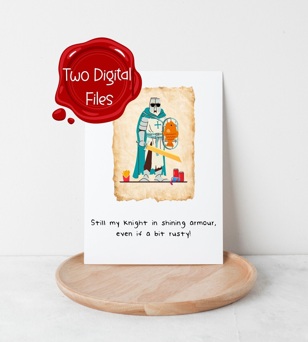 Digital Download Greeting Card Love Wedding Anniversary Birthday Knight ...