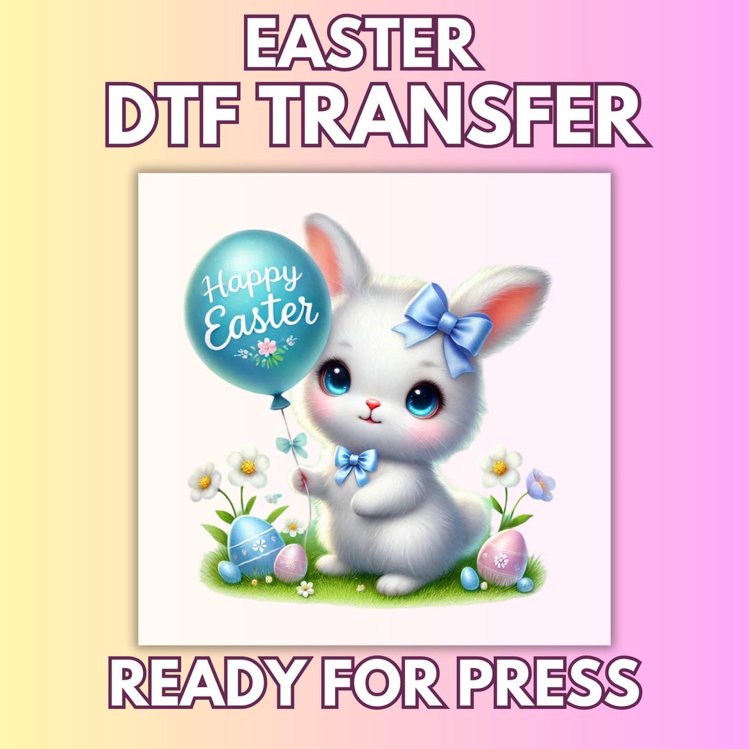 Happy Easter Bunny DTF, Easter Day Prints, Easter DTF Ready for Print ...