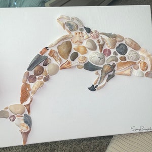 Dolphin Seashell Art - Etsy