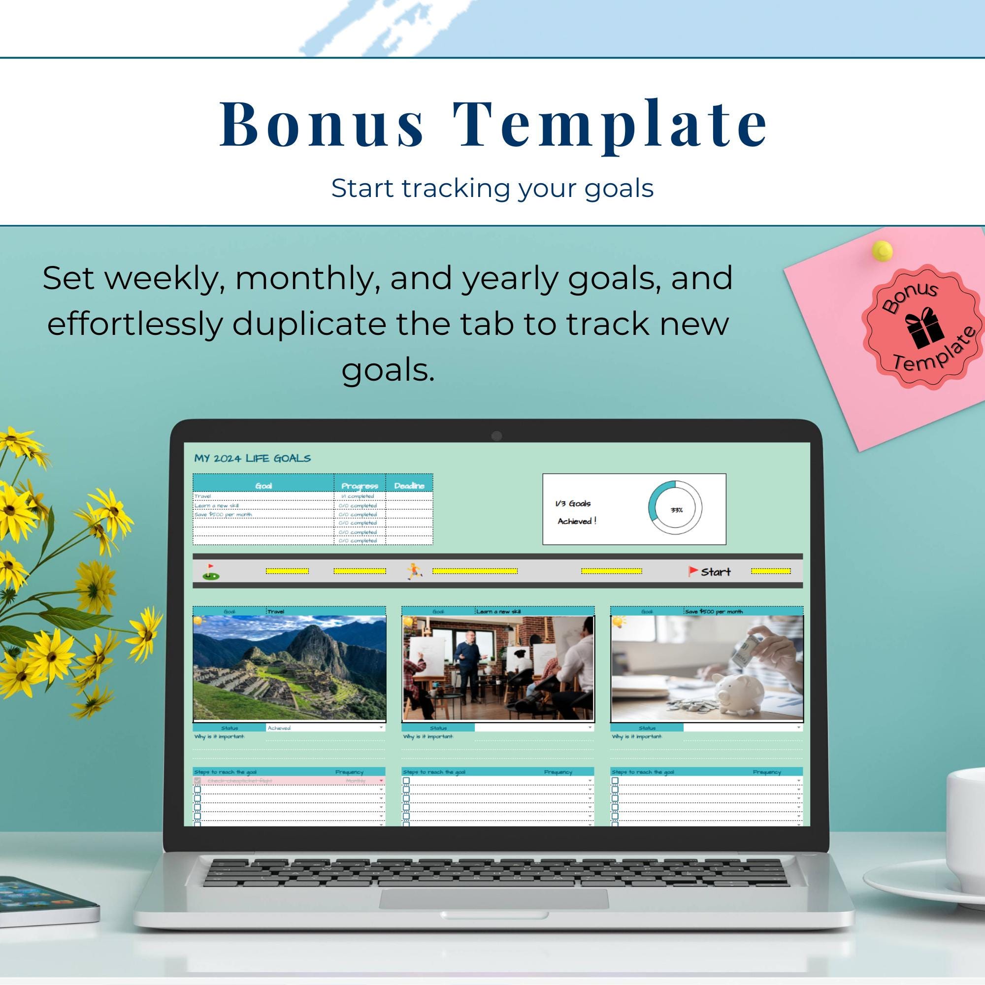 2025 Monthly Calendar Google Sheets | Task List, Weekly Habit (digital ...