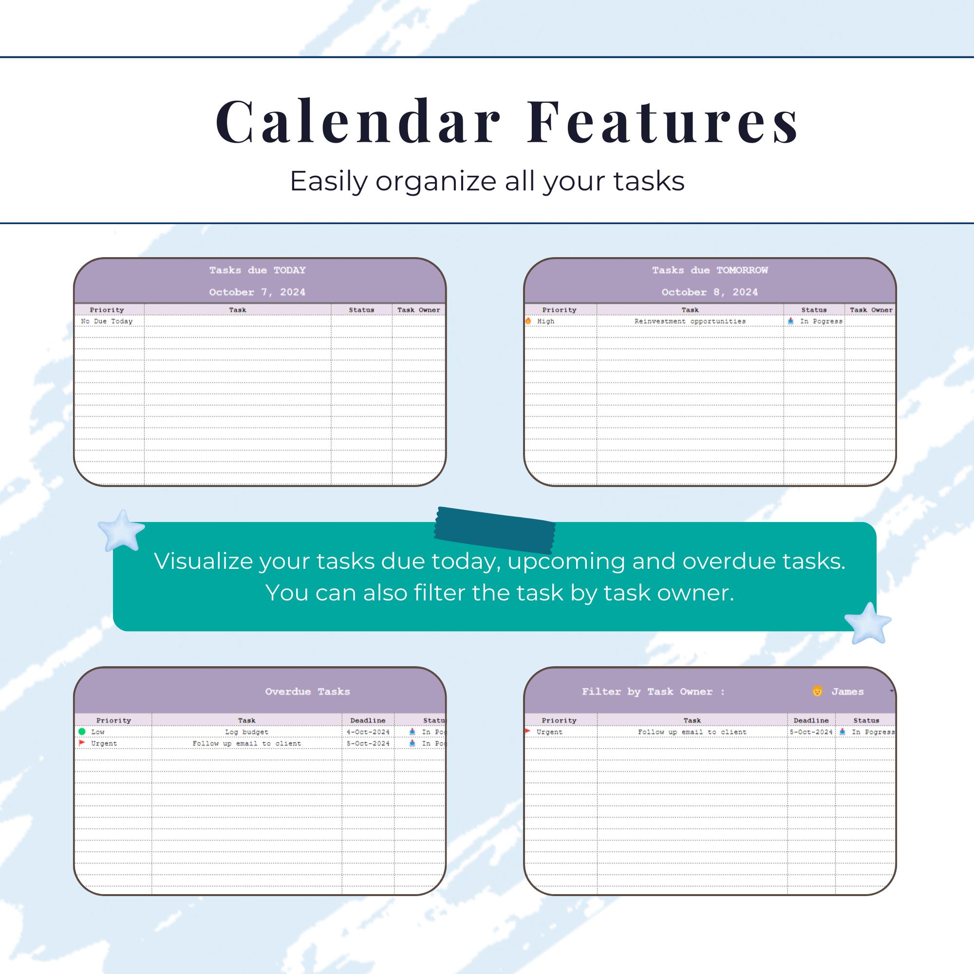Task Tracker Spreadsheet Template | Google Sheet to Do List | Task ...