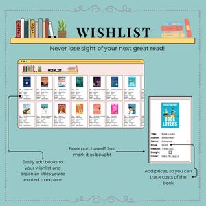 Book Tracker Spreadsheet | Reading Log for Book Lovers | Digital ...